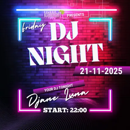 Tickets für FRIDAY DJ NIGHT am 21.11.2025 in Klähblatt Pub, Flensburg ...