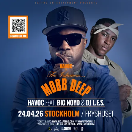 Biljetter till Mobb Deep Havoc w/ Big Noyd & DJ L.E.S den 2026-04-24 i Fryshuset, Stockholm ...
