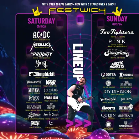 Tickets for FESTWICH | UK Tribute Festivals